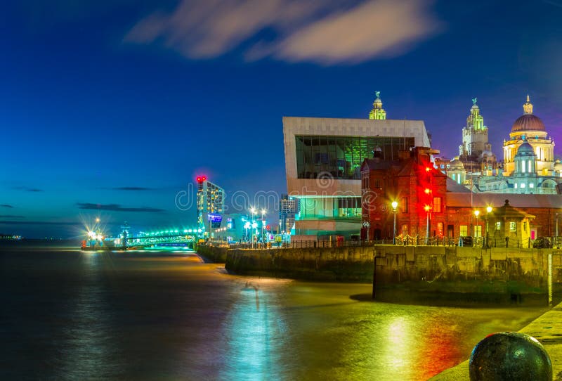 Waterside of Liverpool Dominated by the Museum of Liverpool an the ...
