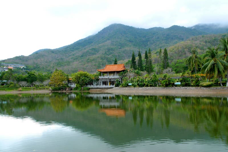 Waterside pavilion stock photo. Image of mountain, inverted - 7015108