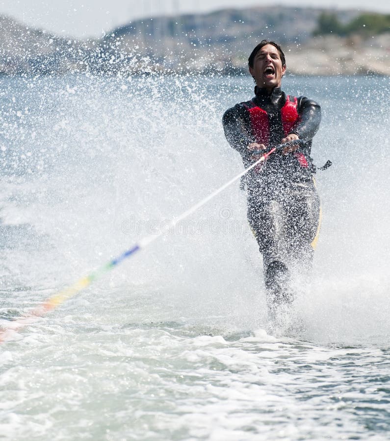 Water skiing stock photo. Image of water, happy, skiing - 964862