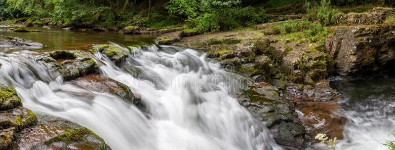 Watersmeet bridge pool stock image. Image of rocky, riverside - 156090959