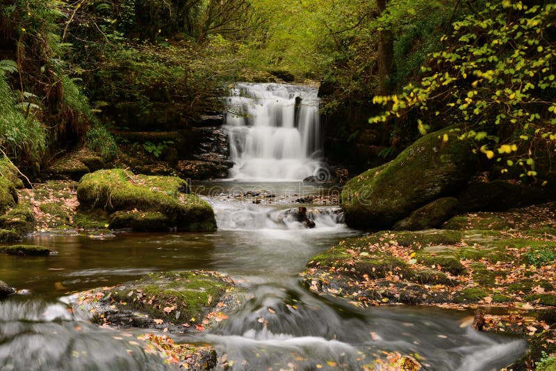 Watersmeet Waterfall, Exmoor, Devon UK Stock Photo - Image of beauty ...