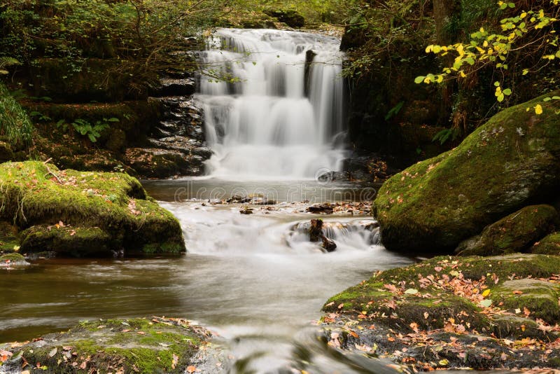 Watersmeet Waterfall, Exmoor, Devon UK Stock Photo - Image of beauty ...
