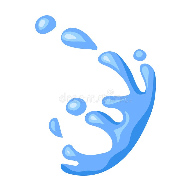 Waterspatvectoriconcartoon Vectorpictogram Geïsoleerd Op Witte ...