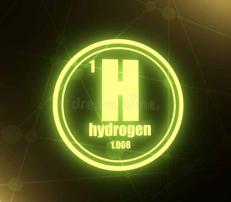 Waterstof - H - Chemische Elementen Periodieke Lijst Stock Illustratie ...