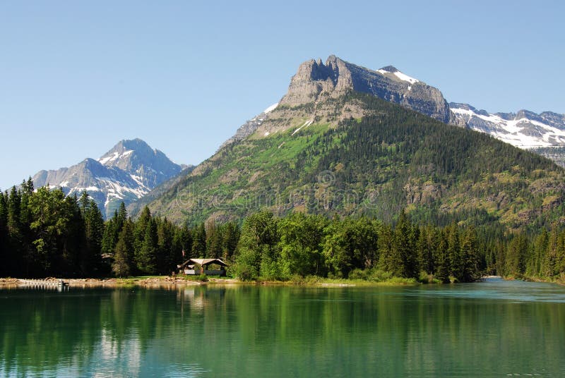 Waterton Lake and Mountains Stock Photo - Image of lookout, peak: 5666920