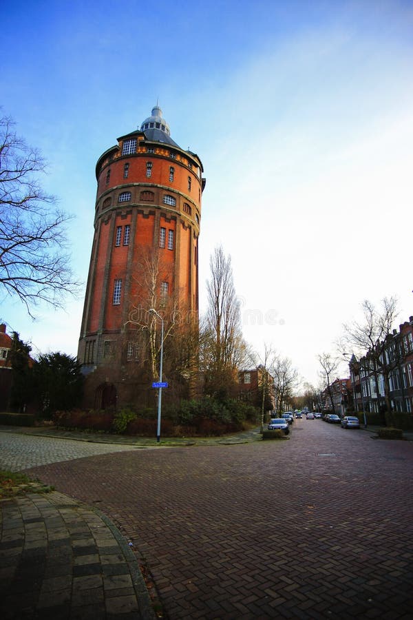 Watertoren Groninga foto editorial. Imagen de capa, situado - 64196971