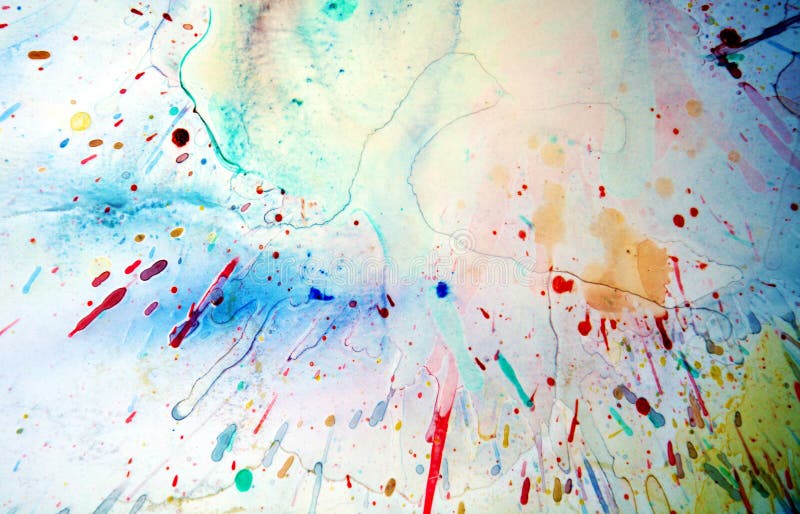 Waterverf Levendige Plonsen En Abstracte Achtergrond Stock Foto - Image ...