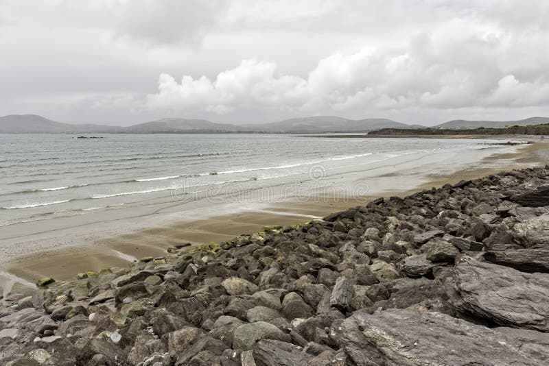 Waterville S Beach (Ireland) Stock Image - Image of cloud, currane ...