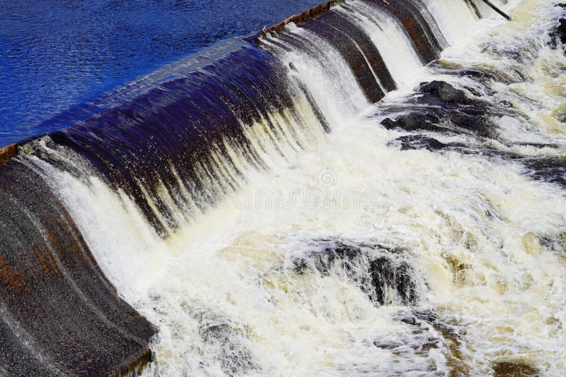 Waterville City, and Kennebec River Stock Photo - Image of america ...