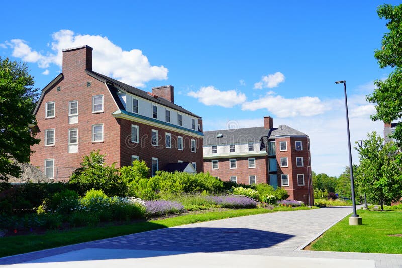 Campus of Colby College in Maine, USA Stock Image - Image of cloud ...