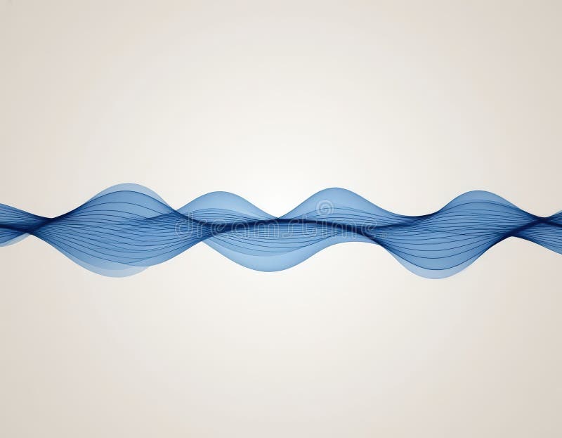 Waterwave Abstractly Rendered As a Flat Sine Curve. Stock Image - Image ...