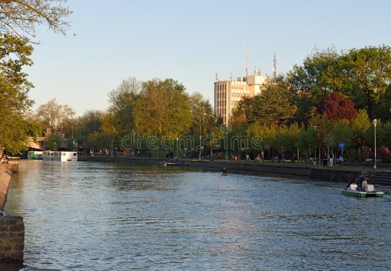 Waterway Bega of Timisoara, Romania Editorial Photography - Image of ...