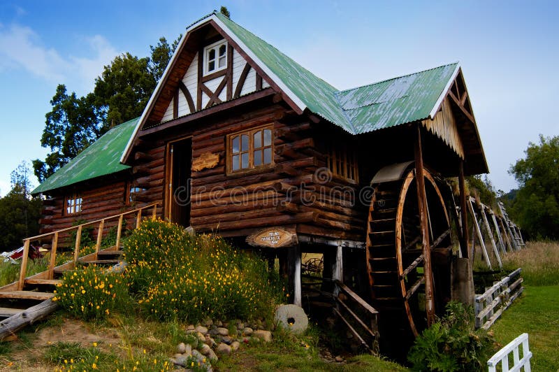 Waterweel House stock image. Image of wheel, chubut, ground - 5247521