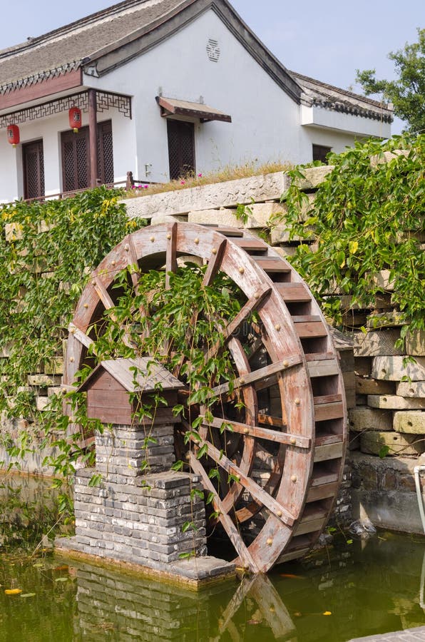Decorative waterwheel stock photo. Image of machine, stream - 48015462