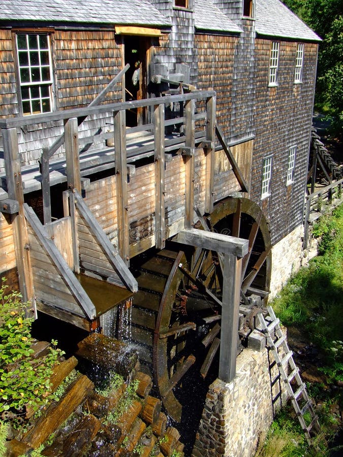 Waterwheel Water Powered Saw Mill Stock Photo - Image of mill, historic ...