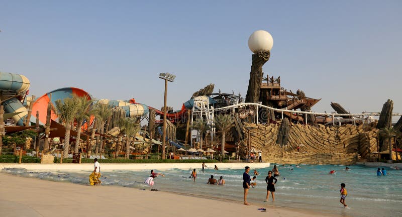 Yas Waterworld Theme Park in Abu Dhabi UAE Editorial Photo - Image of ...