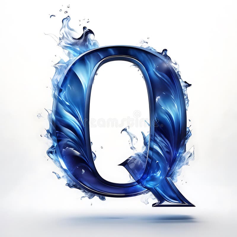 Watery Letter Blue Liquid Splashes 3d Rendering Stock Photos - Free ...