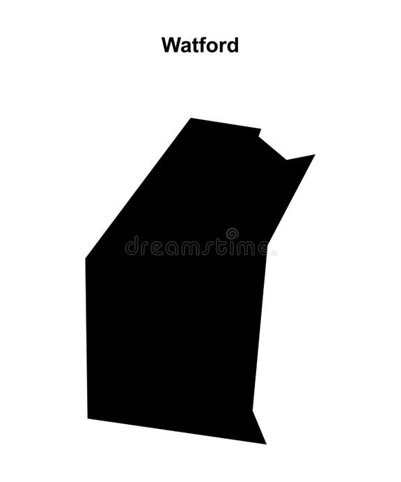 Watford outline map stock illustration. Illustration of outline - 371647539