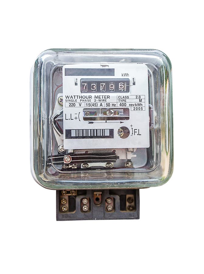 Watt Hour Electric Meter Measurement Tool Isolated Stock Image - Image ...