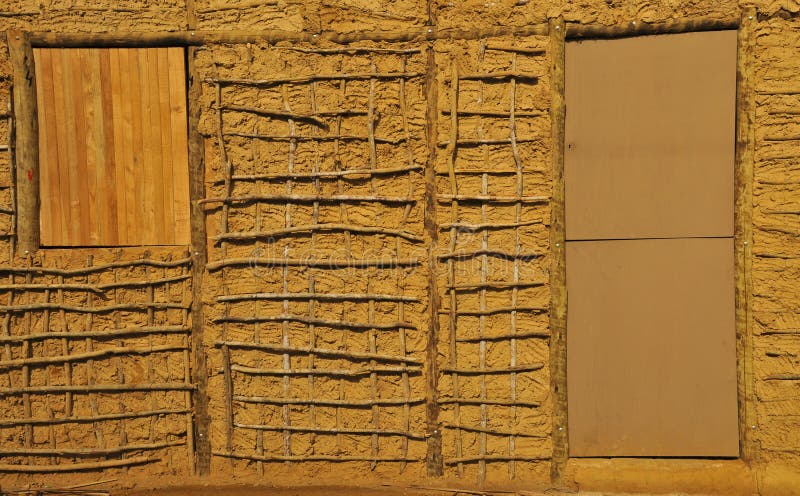 Wattle-and-Daub Construction Details Stock Photo - Image of background ...