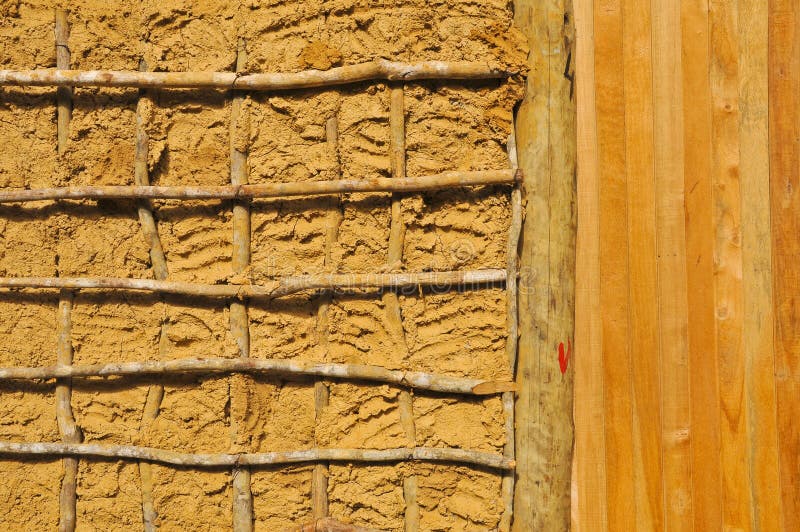 Wattle-and-Daub Construction Details Stock Photo - Image of background ...