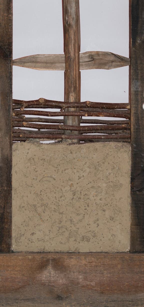 Wattle and Daub Construction Stock Image - Image of horsehair, wood ...