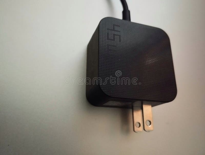 45 Watts Black Power Charging Adapter Stock Image - Image of design ...