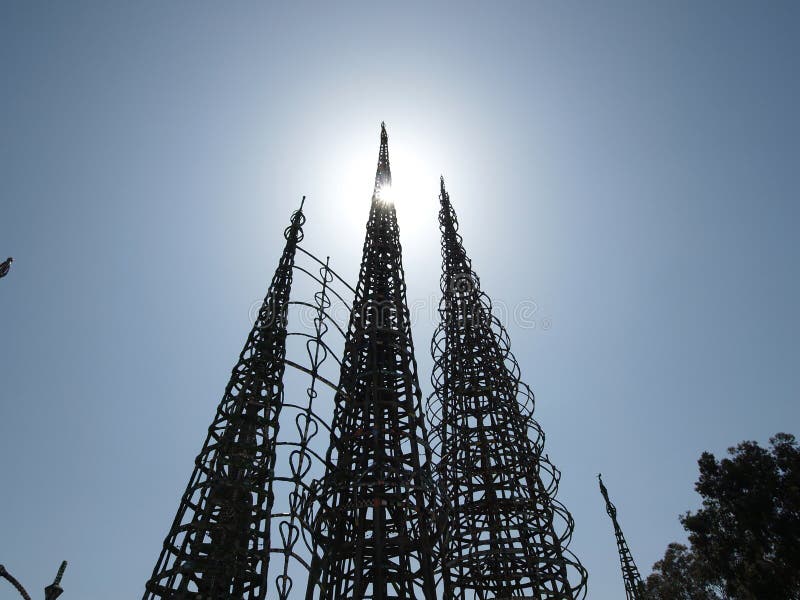 Watts Tower Park editorial image. Image of metal, steel - 15836730