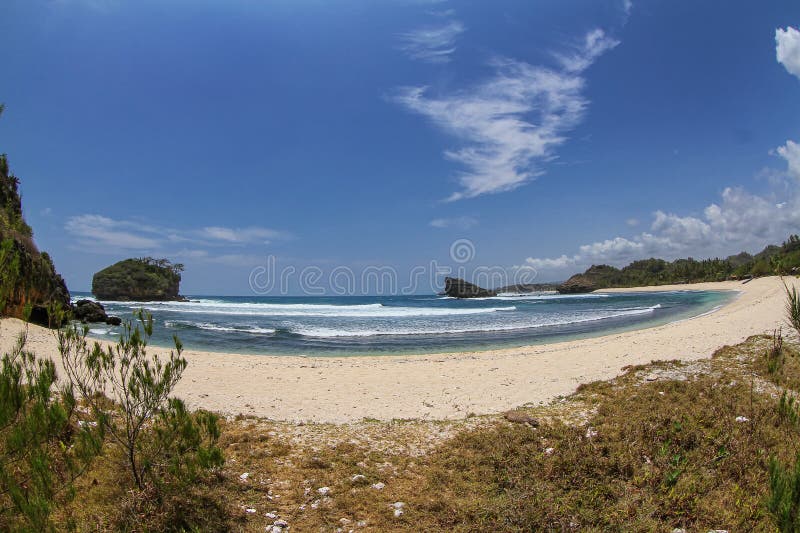Watu Karung Beach, Pacitan, East Java, Indonesia Stock Image - Image of ...