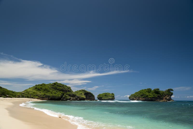 Watu Karung Lagoon, Pacitan, Java, Indonesia Stock Photo - Image of ...