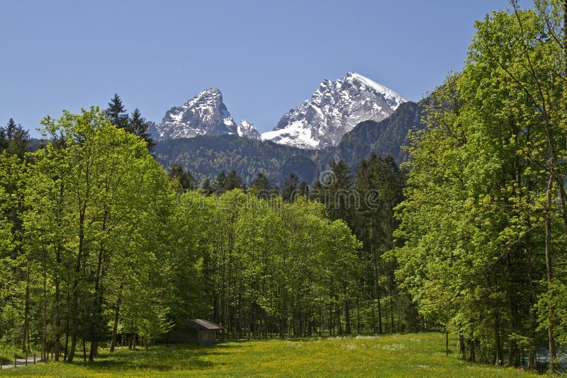 Watzmann stock photo. Image of spring, mountains, watzmann - 20106018