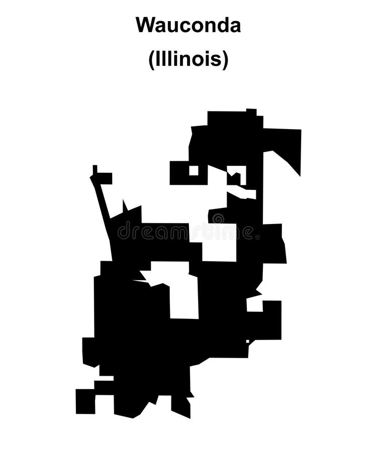 Wauconda outline map stock illustration. Illustration of territory ...