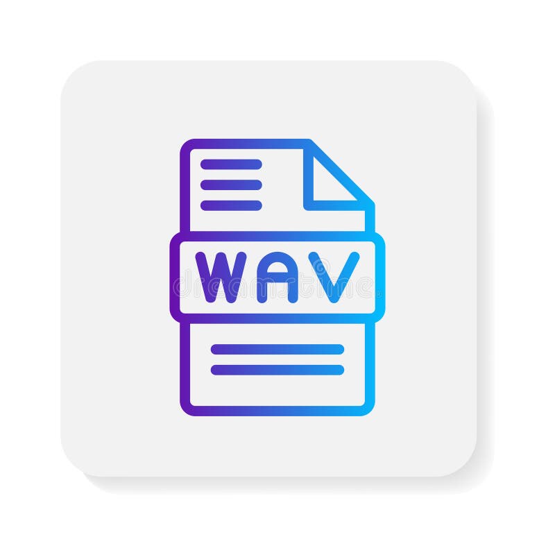 Wav Audio Document File Type Flat Icons. Extension, Format, Archive ...