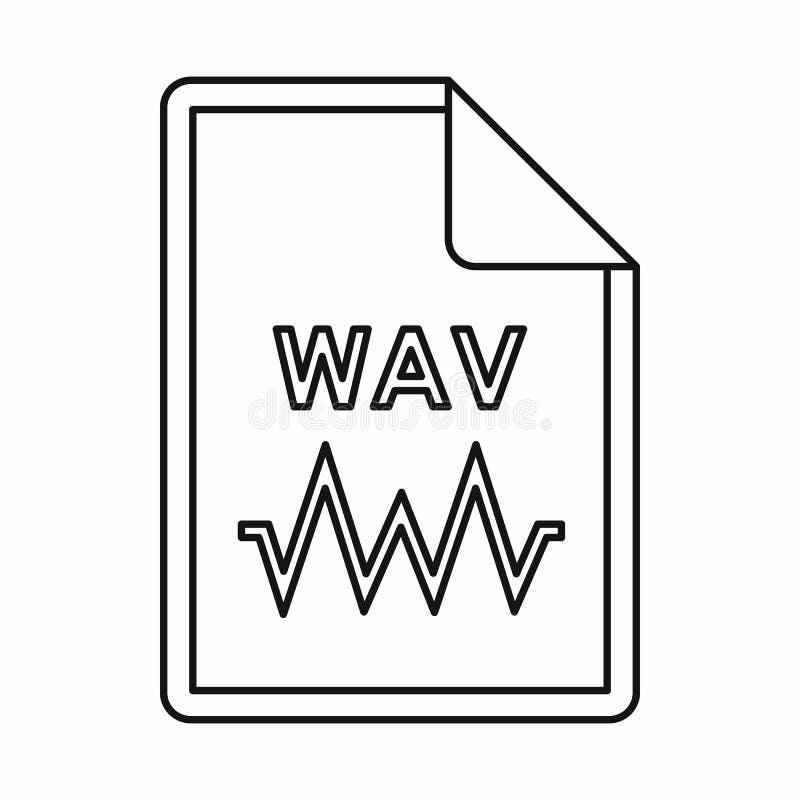 WAV Audio File Extension Icon, Outline Style Stock Vector ... WAV Audio File Extension Icon, Outline Style Stock Vector ...