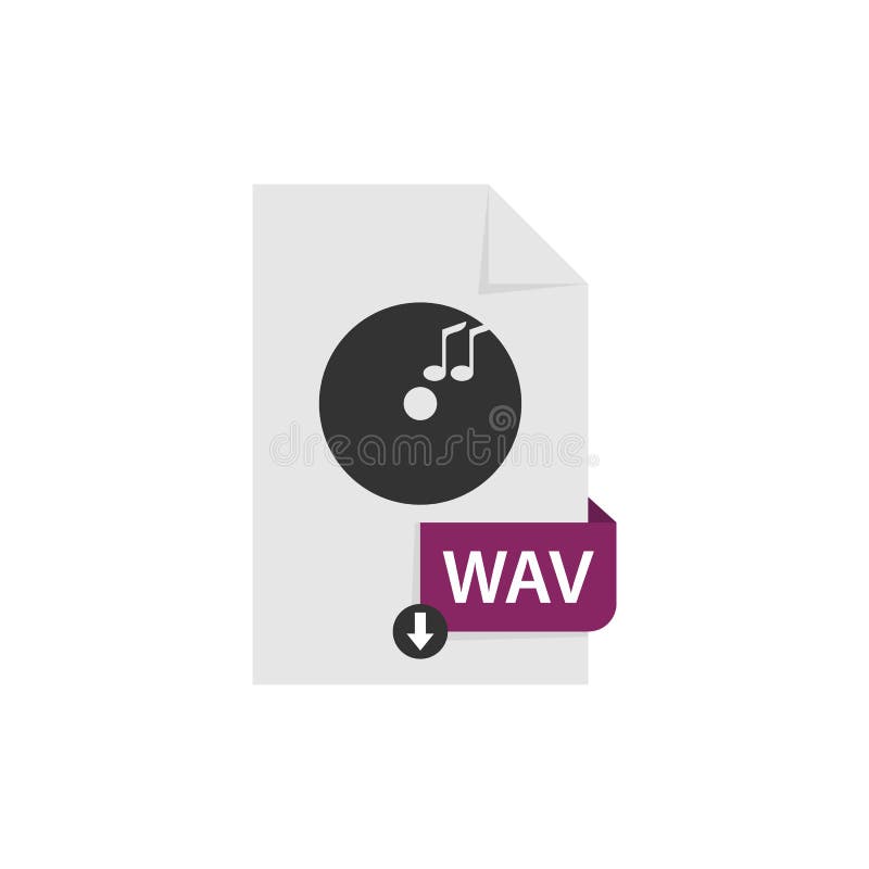 The WAV Icon. File Audio Format Symbol. Flat Stock Vector ...