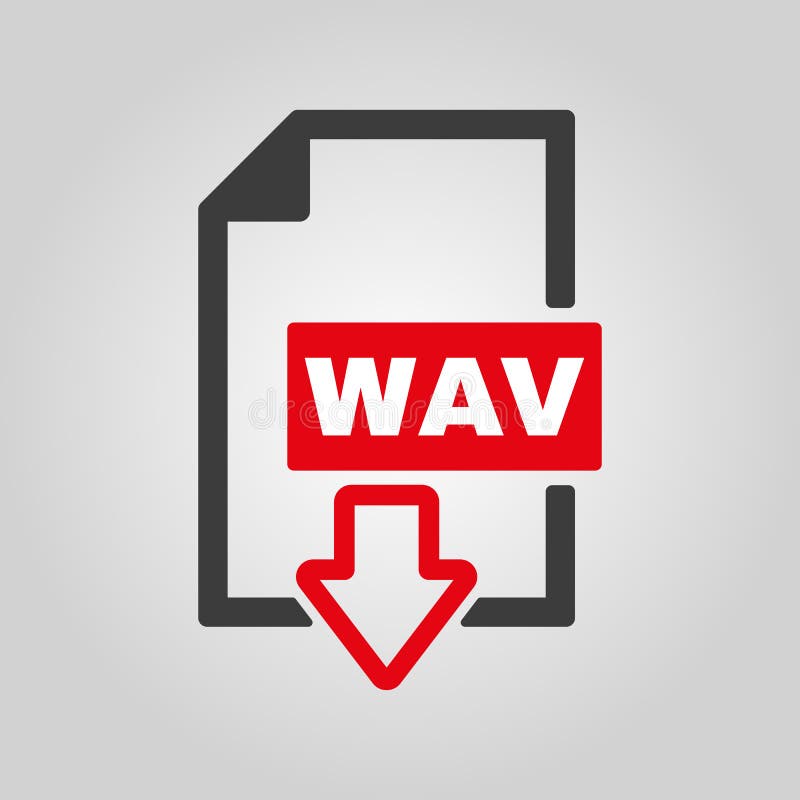 The WAV Icon. File Audio Format Symbol. Flat Stock Vector ...