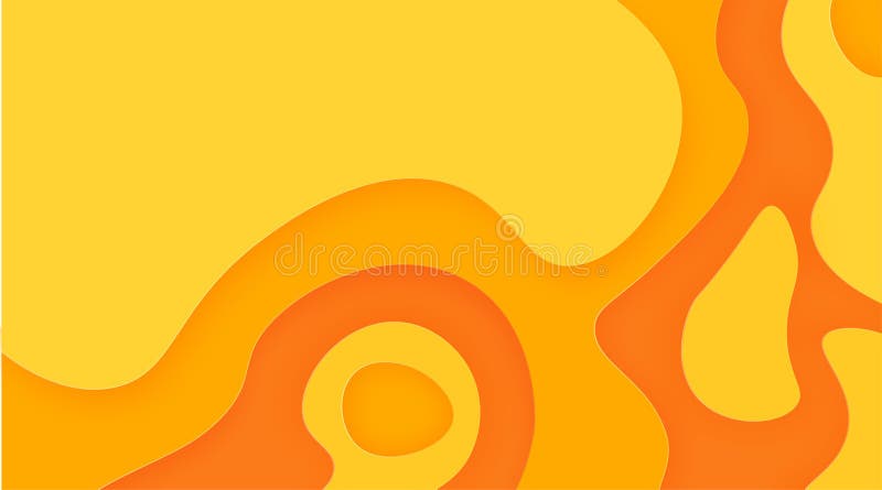 Vector Overlap Wave Texture Papercut Orange Color Stock Vector ...
