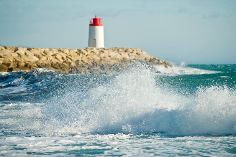 The wave 4 stock image. Image of rock, ocean, blue, mediterranean ...