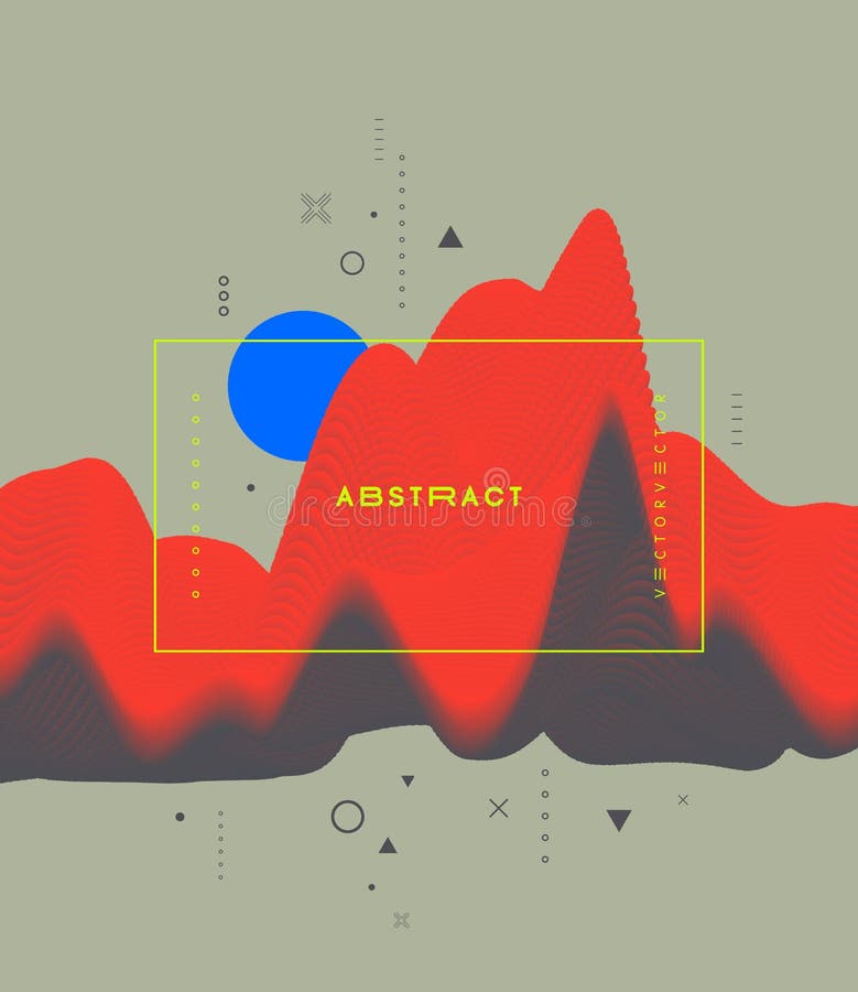 Wave. Abstract Background with Dynamic Effect. Connection Structure ...