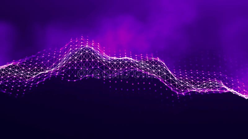 Wave Abstract Purple Wave Animation. Seamless Loop 4k. Purple ...