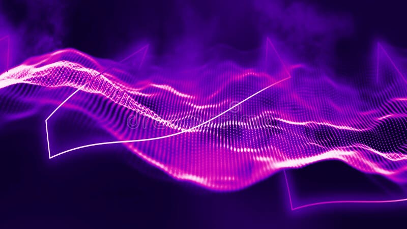 Wave Abstract Purple Wave Animation. Seamless Loop 4k. Purple ...