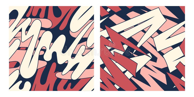 Wave Abstract Vector Background Pattern Set for Festival Stock ...