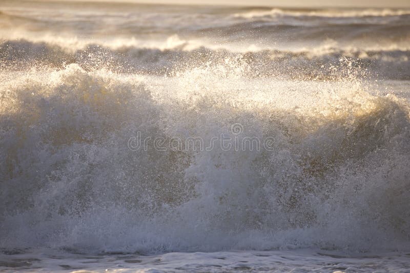 Wave action stock image. Image of evening, denmark, blue - 34571099