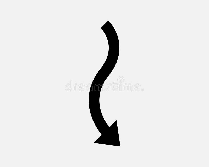 Wave Arrow Up Left Icon Wavy Bend Curve Curvy Curly Point Pointer ...