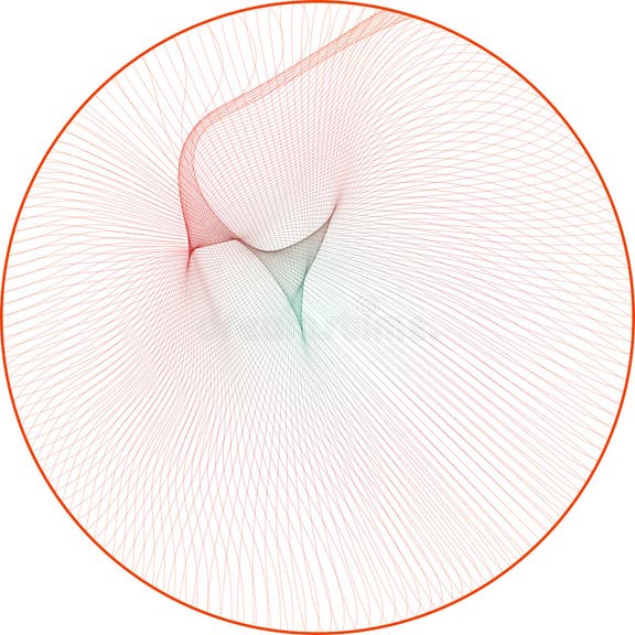 Wave Asymmetrical Mathematical Round Design Stock Vector - Illustration ...