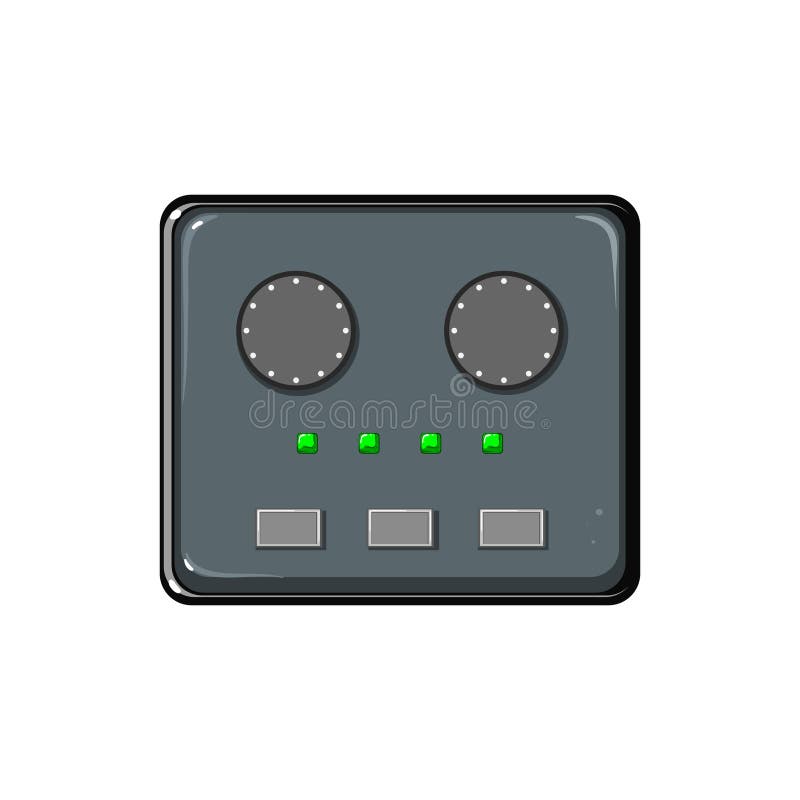 Wave Audio Interface Cartoon Vector Illustration Stock Vector ...