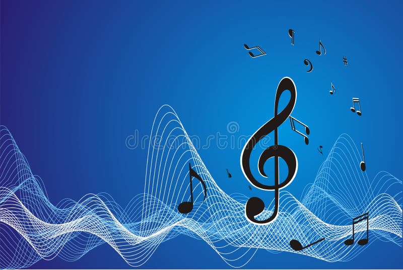 Music Notes Bright Funky Background Stock Illustration - Illustration ...