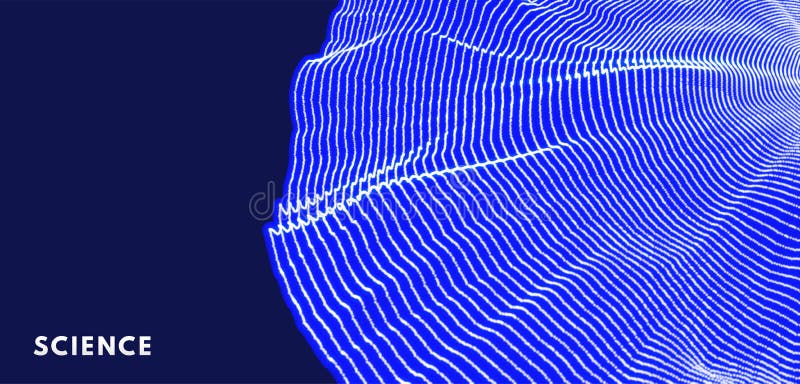 Wave Background. Abstract Vector Illustration. 3d Technology Style ...
