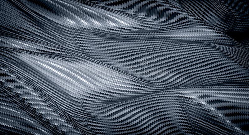 Wave Background in Carbon Fibre Texture Stock Illustration ...