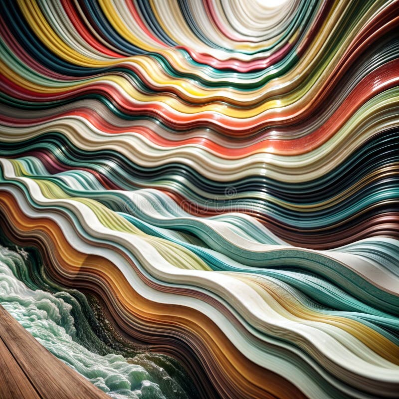 Wave Background. Color Curved Texture Stock Illustration - Illustration ...